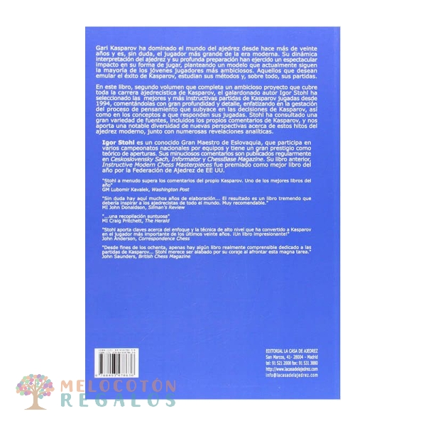 Las Mejores Partidas De Gari Kasparov Tomo Ll ┃Igor Stohl